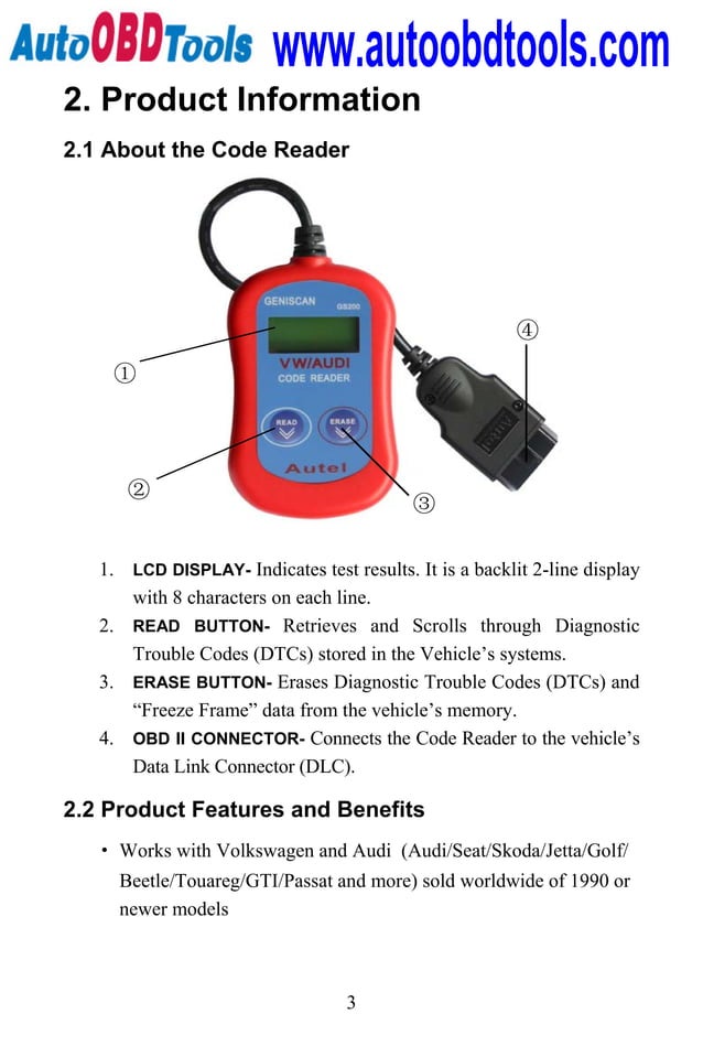 Autel max scan-gs200-scan-tool-user-manual | PDF