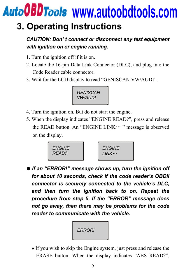 Autel max scan-gs200-scan-tool-user-manual | PDF