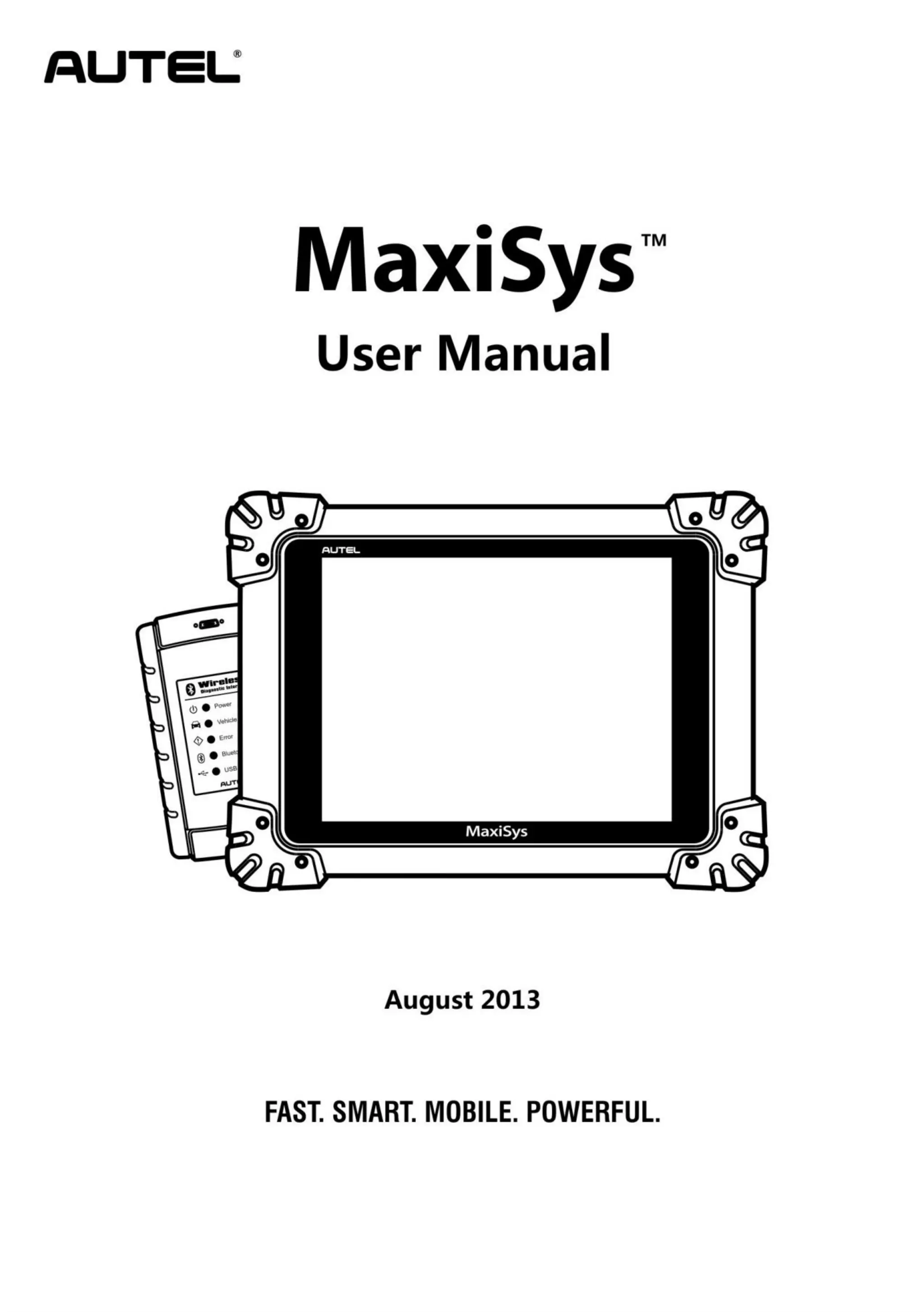 Autel maxi sys user manual v1.03