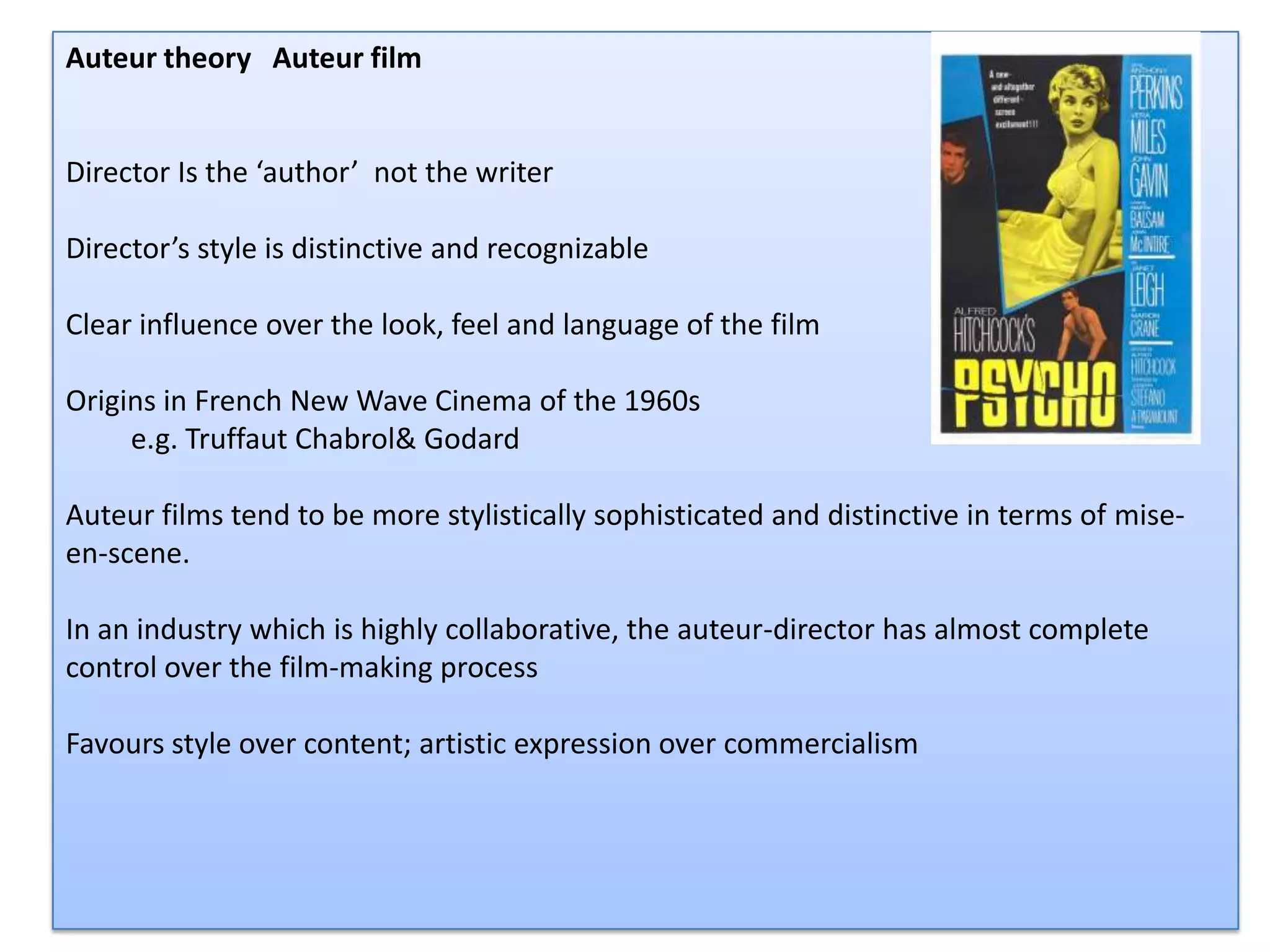 Auteur Theory | PPTX