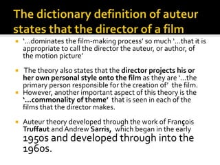 Auteur theory | PPTX