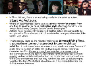 Auteur theory | PPTX