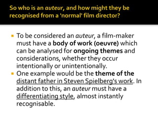 Auteur theory | PPTX
