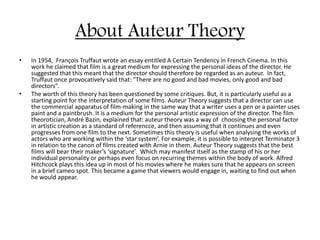 Auteur theory | PPTX