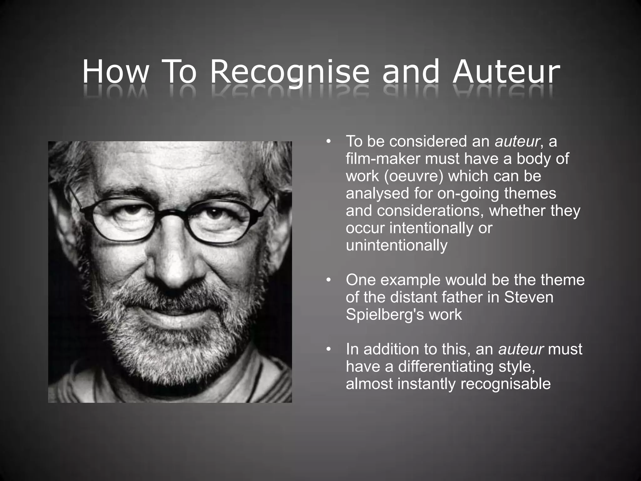 Auteur Theory (TV Y1) | PPTX