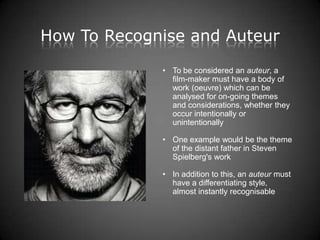 Auteur Theory (TV Y1) | PPTX