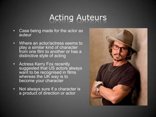 Auteur Theory (TV Y1) | PPTX