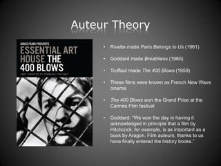 Auteur Theory (TV Y1) | PPT