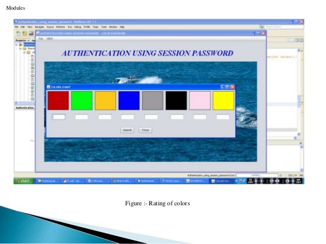 Authentication Scheme For Session Password Using Images And Color