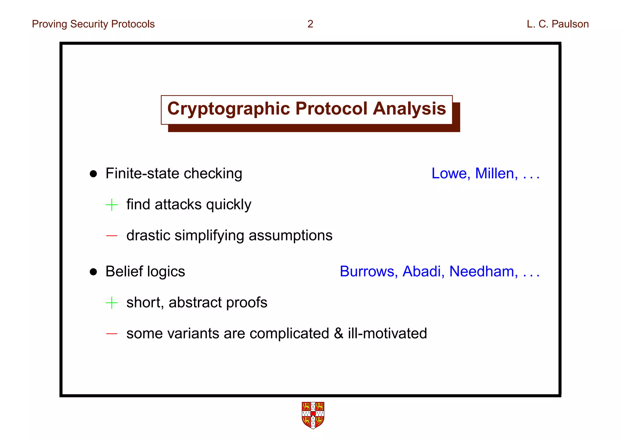 Proving Properties of Security Protocols by Induction | PPT