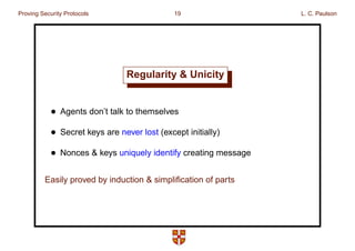 Proving Properties of Security Protocols by Induction | PPT
