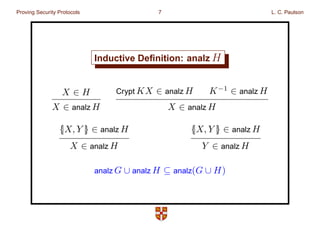 Proving Properties of Security Protocols by Induction | PPT