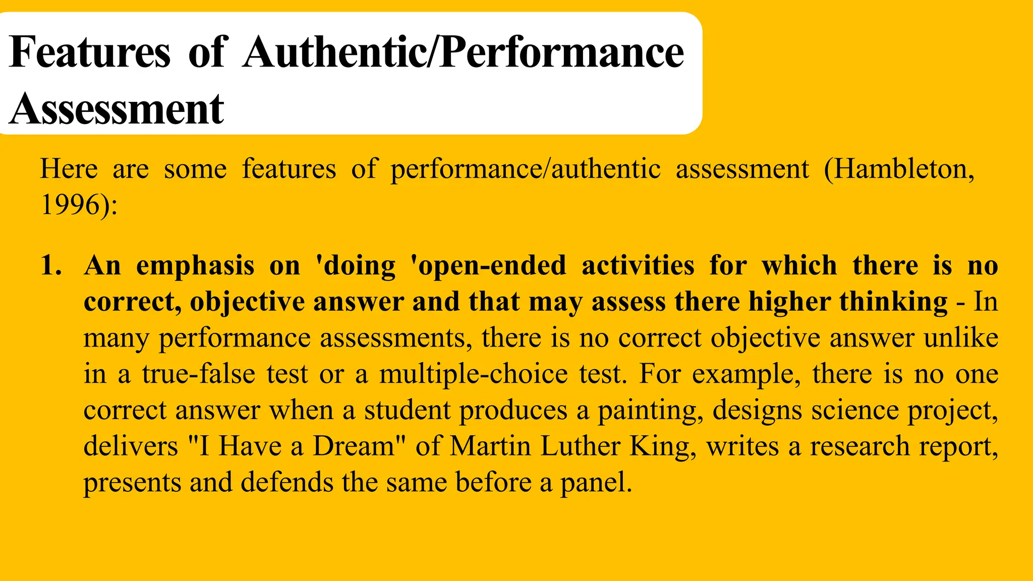 Authentic Assessment in Assessment in Learning 2 | PPTX