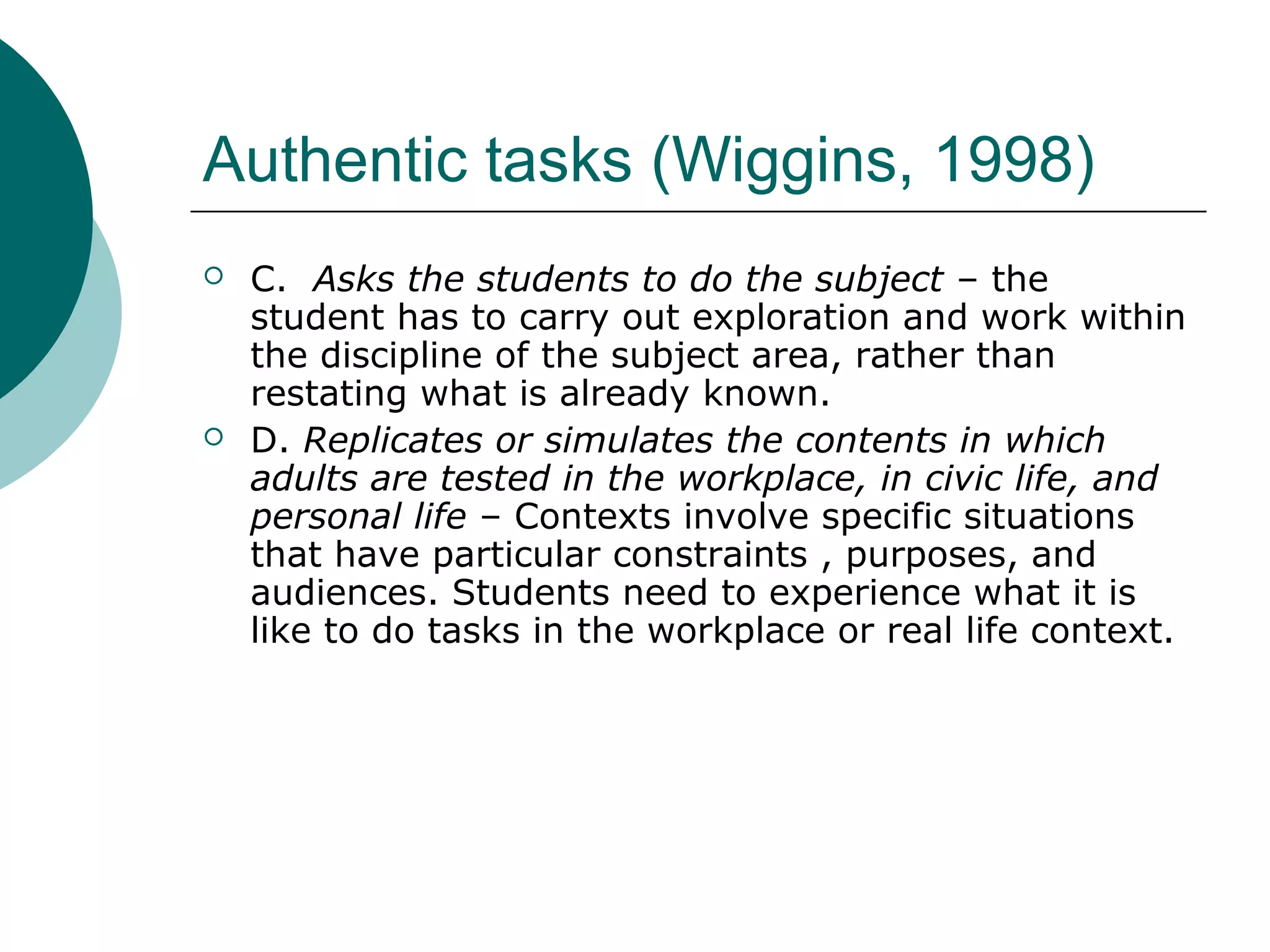 Authentic based assessment | PPT