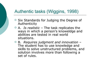 Authentic based assessment | PPT