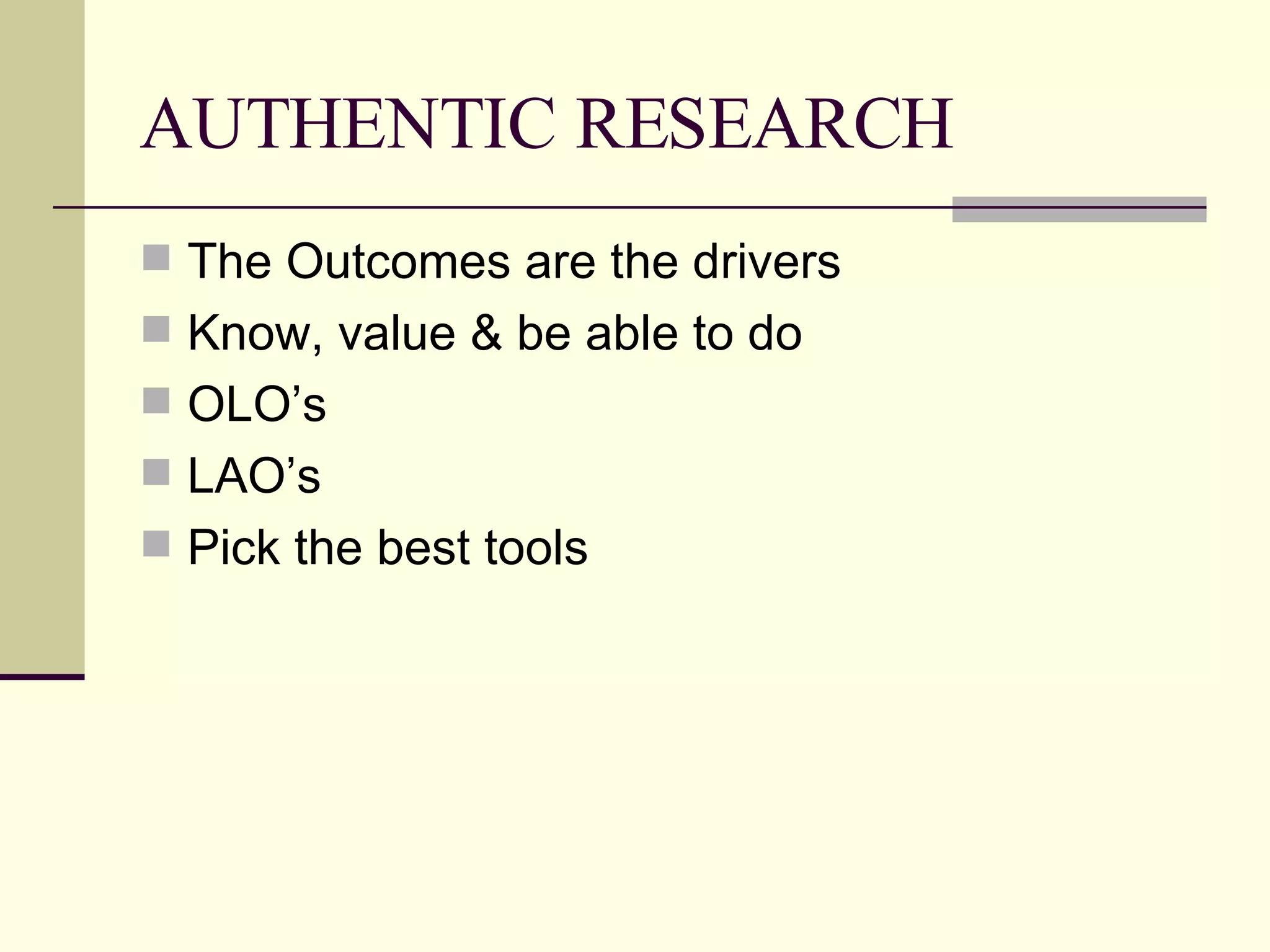 Authentic Research | PPT
