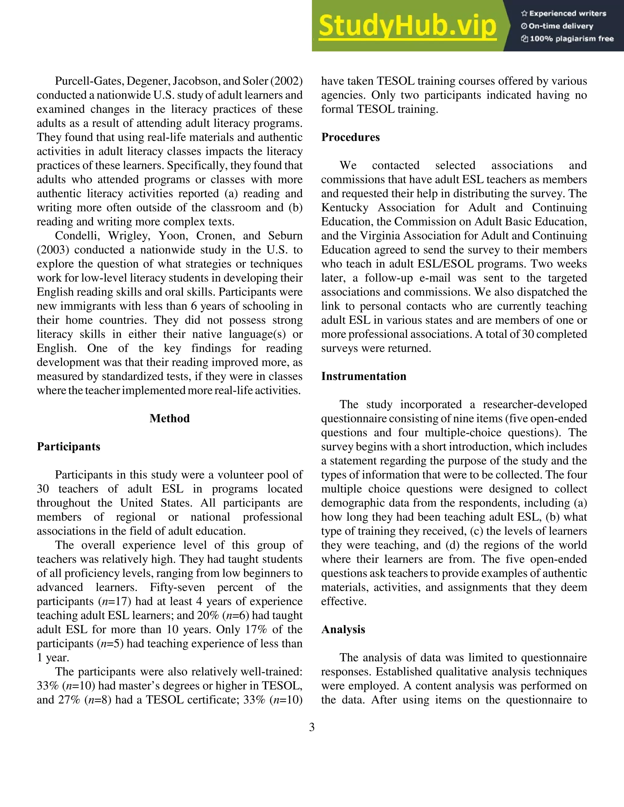 Authentic Activities And Materials For Adult ESL Learners | PDF