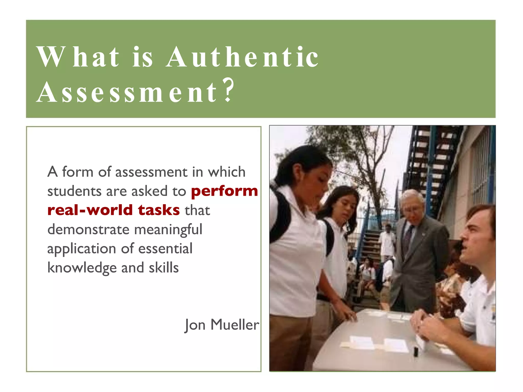 Authentic Assessment | PPT