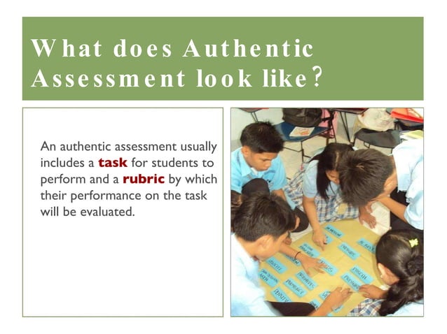 Authentic Assessment | PPT | Educational Assessment | Education