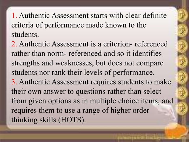 Chapter 2- Authentic assessment | PPTX