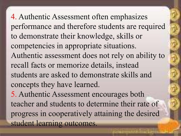 Chapter 2- Authentic assessment | PPTX