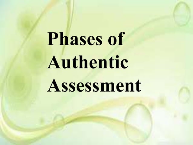 Chapter 2- Authentic assessment | PPTX