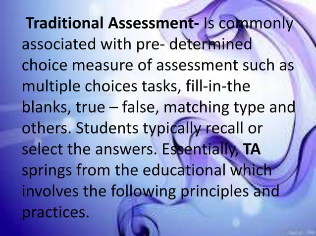 Chapter 2- Authentic assessment | PPTX