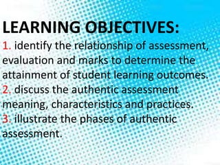 Chapter 2- Authentic assessment | PPTX