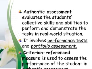 Authentic assessment | PPT