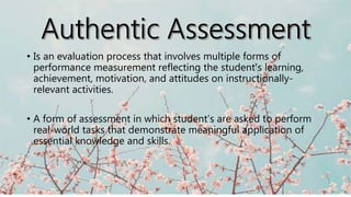 Authentic assessment | PPT