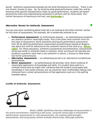 Authentic assessment | DOCX