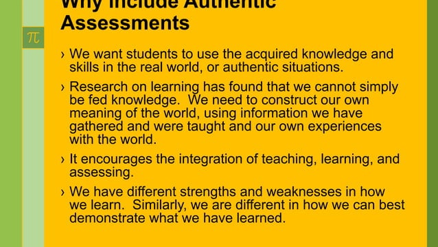 Authentic assessments methods in math.ppt