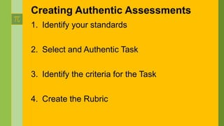 Authentic assessments methods in math.ppt