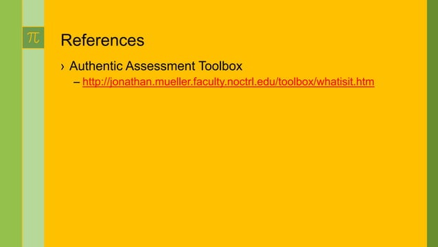 Authentic assessments methods in math.ppt