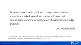 Authentic Assessment - USC and BU30 May 2024 public opt (1).pptx