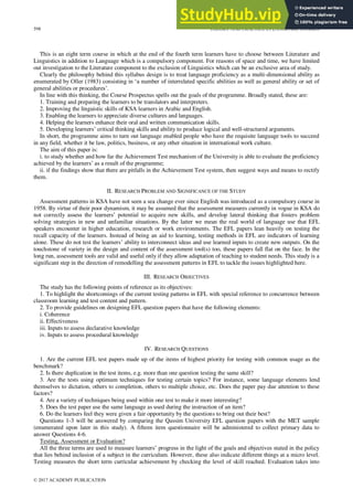 Authentic Assessment Evaluating The Saudi EFL Tertiary Examination ...