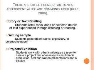 Authentic assessment let's do it! | PPTX