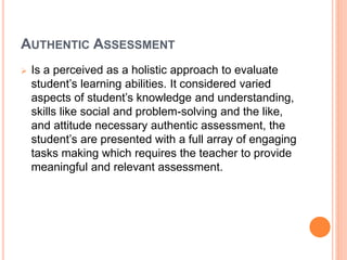 Authentic assessment let's do it! | PPTX