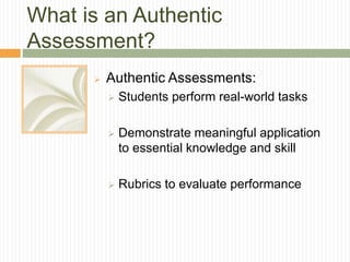 Authentic Assessments | PPTX