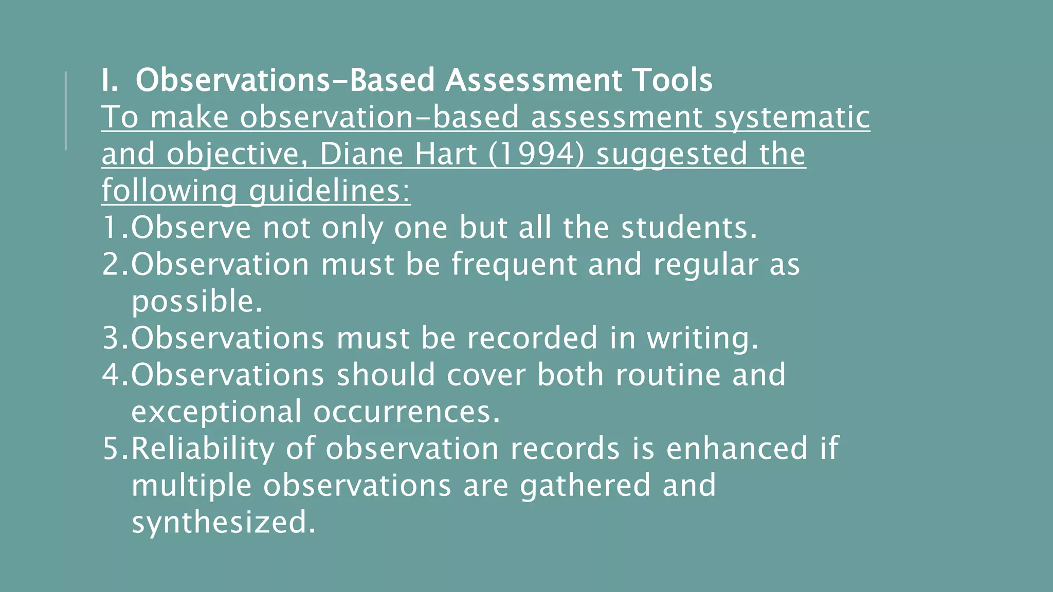 Authentic Assessment Tools | PPTX