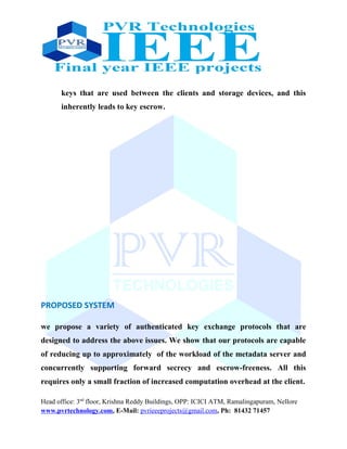 Authenticated key exchange protocols | DOC