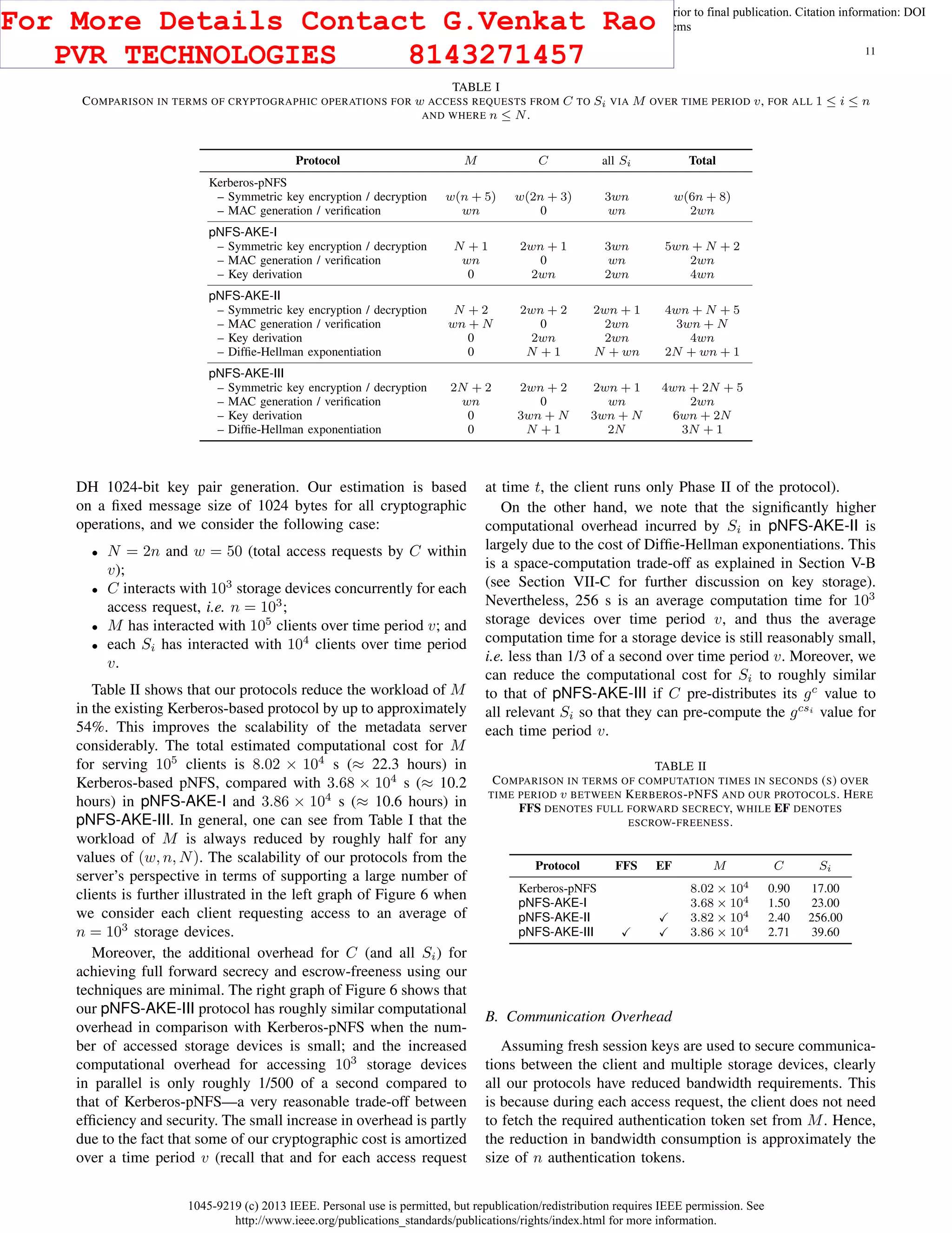 Authenticated key exchange protocols for parallel network file systems | PDF | Computer ...
