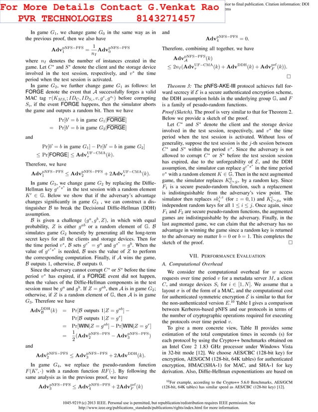 Authenticated key exchange protocols for parallel network file systems | PDF | Computer ...