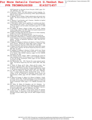 Authenticated key exchange protocols for parallel network file systems | PDF | Computer ...