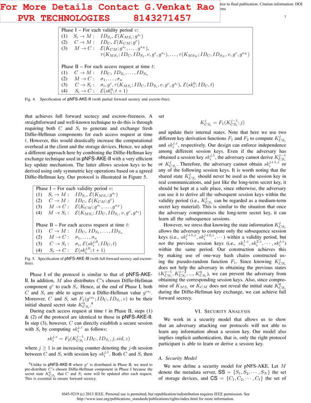Authenticated key exchange protocols for parallel network file systems | PDF | Computer ...