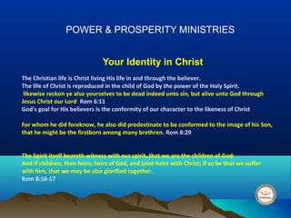 Authenticating our identity in christ | PPT