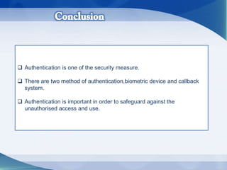 Authentication | PPT
