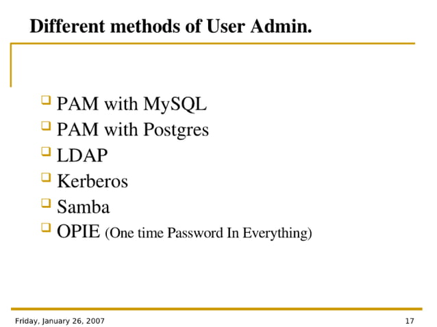 Authentication Modules For Linux - PAM Architecture | PPT