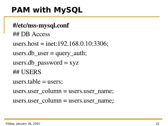 Authentication Modules For Linux - PAM Architecture | PPT