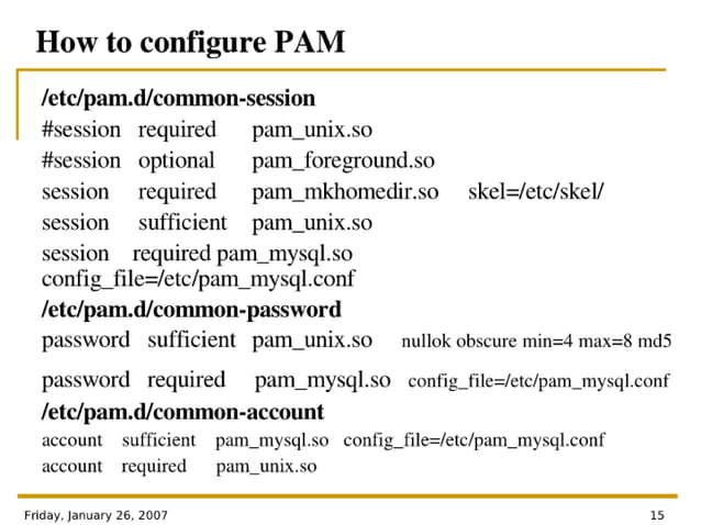 Authentication Modules For Linux Pam Architecture